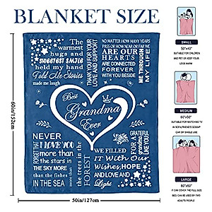Yufobel Gifts for Grandma Blanket, Best Grandma Gifts, Grandma Birthday Gifts, for Grandma, Grandma Gifts from Grandkids, Nana Blanket, Gifts for Grandmother Throw Blankets 60" X 50"