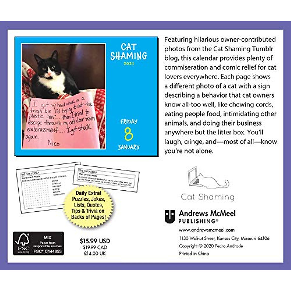 Cat Shaming 2021 Day-to-Day Calendar