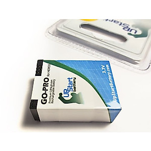 Replacement for GoPro CHDHN-301 Battery and Charger - Compatible with GoPro AHDBT-301 Digital Camera Batteries and Chargers (900mAh, 3.7V, Lithium-Ion)