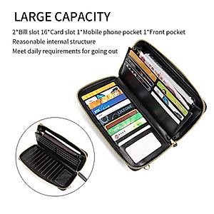 Touch Screen Phone Bag Small Crossbody Bag Shoulder Handbag, RFID Blocking Wallet for Women (#01 Black)