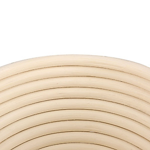 MAVIS LAVEN 8 Inch Bread Basket Round Proofing Basket for Bread Baking Dough Rising Rattan Basket (189cm)