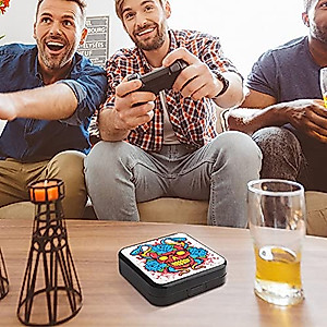 QQWWE Material 12-24 Game Console Cassette Box Card Slot Hard Shell Protection Storage Portable Compact Accessories Printing Pattern Durable and Strong