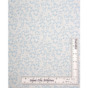 FlashPhoenix Quality Sewing Fabric –Paddington Bear Blue White Paw Print 100% Cotton Fabric Quilting 1.1 36x44 Inch by The Yards