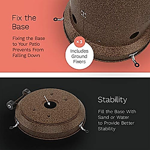 hOmeLabs Gas Patio Heater - 87 Inches Tall Premium Standing Outdoor Heater with Drink Shelf Tabletop - Auto Shut Off Portable Power Heater with Simple Ignition System, Wheels and Base Reservoir