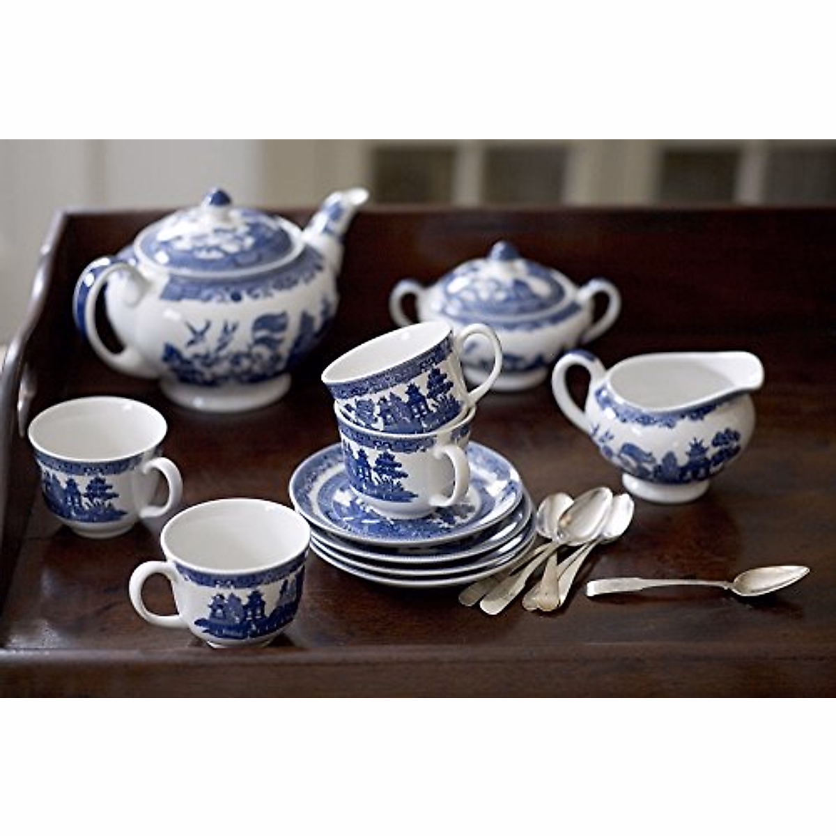 Johnson Brothers Willow Blue 20 Piece Dinnerware Set, Service for 4