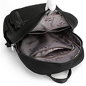 Collsants Small Backpack for Women Girls Teen Mini Nylon Backpack Fashion Backpack Bookbag Daypack（black）