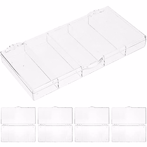 ARTIBETTER Jewelry Organizer 5pcs Clear Plastic Jewelry Box Organizer 5-compartment Parts Storage Boxes Plastic Beads Storage Containers Empty Case Organizer for Small Items Earring Organizer