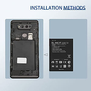Soseieiu LG V20 Battery,(𝟮𝟬𝟮𝟱 𝗡𝗲𝘄 𝗨𝗽𝗴𝗿𝗮𝗱𝗲𝗱) Replacement Battery for LG V20 BL-44E1F H910 H918 LS997 US996 VS995,Stylo 3/Stylo 3 Plus Spare Battery 3200mAh 3.85V/12.3Wh