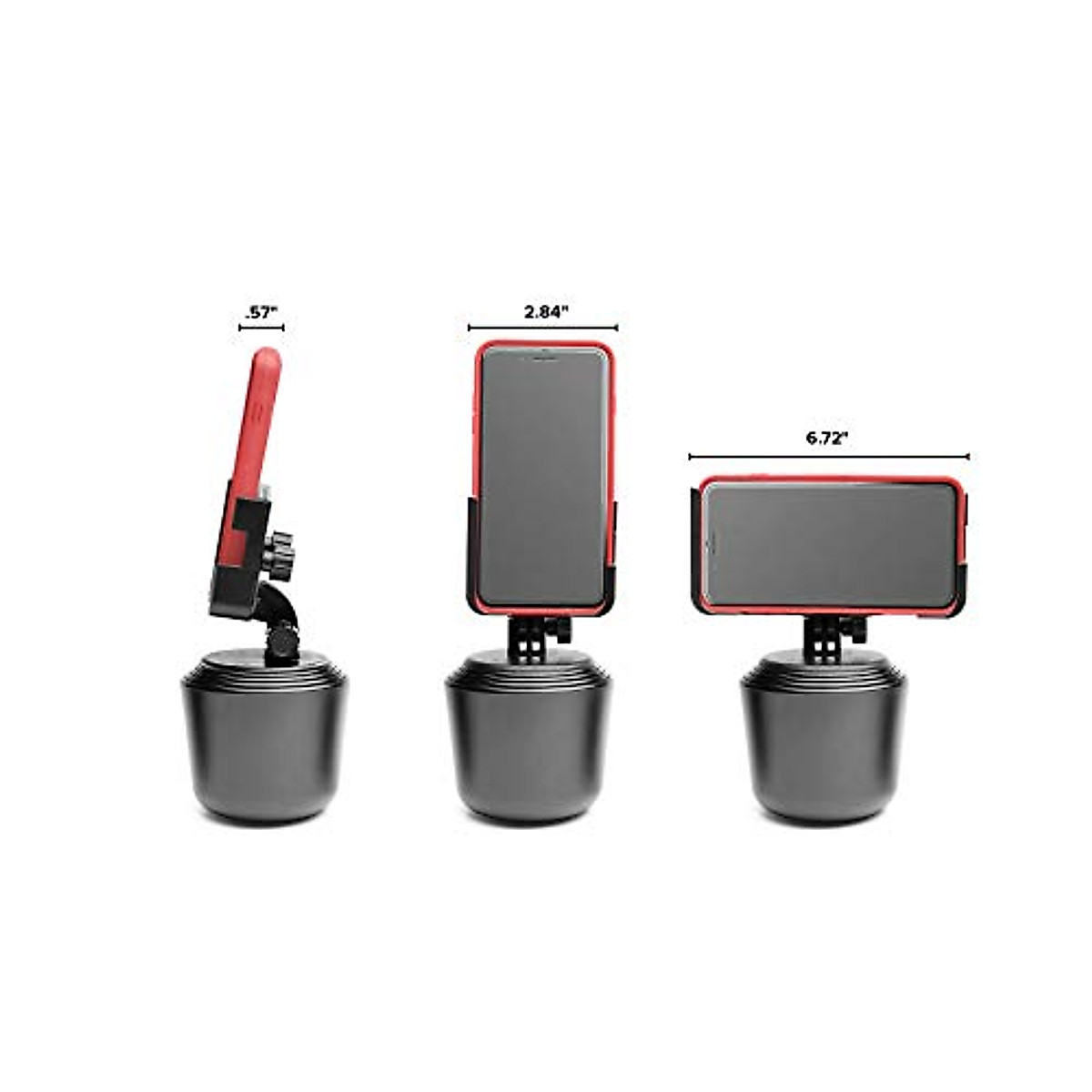 WeatherTech CupFone Two View-Universal Phone Cradle Mount with Black Plastic Knobs