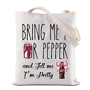 ZJXHPO Soda Tote Bag Soda Addict Reusable Grocery Shopping Bag Vodka Drinker Shoulder Bag Soda Drinking Lover Gift (Pretty Tote)