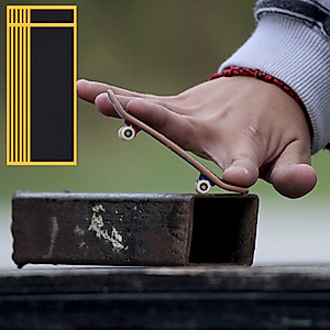 12 Piece Mini Finger Fingerboard Grip Tape,Foam Grip Tape Pro Fingerboard Tech Deck Performance Series，P-rep Professional Original Black Skateboard Fingerboard Foam Grip Tape Stickers,38mmX110mm