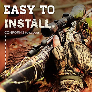 Mossy Oak Graphics - 14004-S-BL Camouflage Scope Skin Wrap - Easy to Install Military Grade Cast Vinyl Material with Matte Finish - Most Scopes up to 50mm Diameter