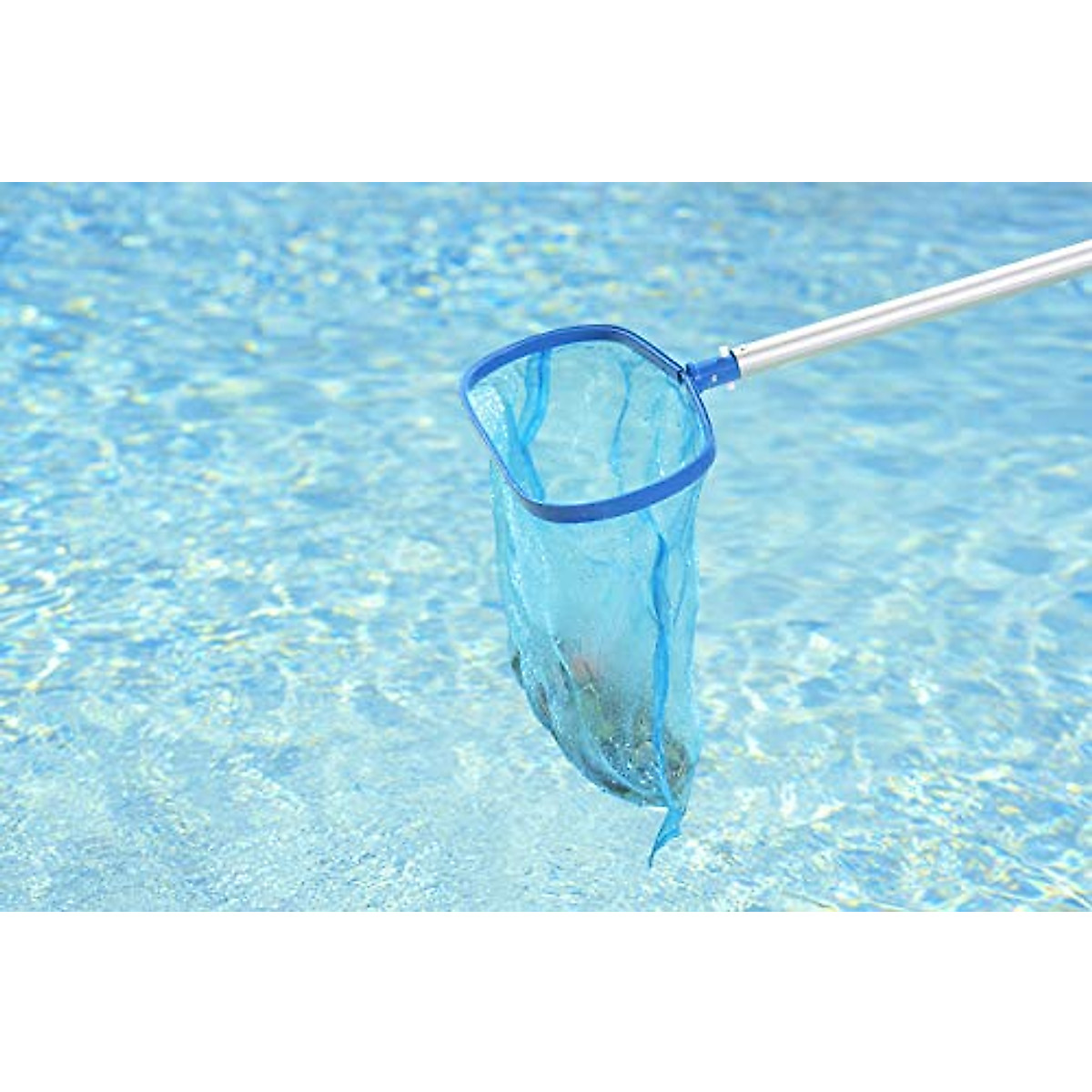 Poolmaster 18215 Basic Aluminum Leaf Rake, Medium, Blue