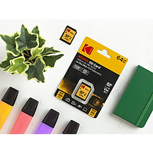 Kodak 64GB UHS-II U3 V90 Ultra Pro SDXC Memory Card - Up to 300MB/s Read Speed and 270MB/s Write Speed