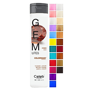 Celeb Luxury Viral Colorwash, Professional Semi-Permanent Hair Color Depositing Shampoo, Teal