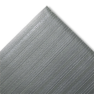 Crown Ribbed Anti-Fatigue Vinyl Mat, 27" by 36", Gray