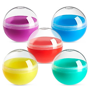 250-Pack Vending Machine Capsules - 1 Inch Gumball, Toy, Temporary Tattoo, Bulk Gumball Refills (5 Colors)