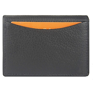 Texan Bull Credit Card Holder RFID Signal Blocking Unisex Slim Bifold Business Card Organizer Wallet (Black)