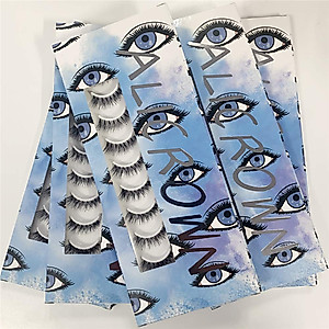 ALICROWN False Eyelashes Natural Lightweight Handmade Lashes-BLUE (10 Pairs)