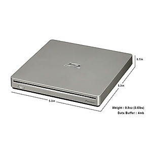 Produplicator Pioneer BDR-XS07S Portable 6X Blu-ray Burner External Drive with USB Cable - Burns CD DVD BD DL BDXL Discs