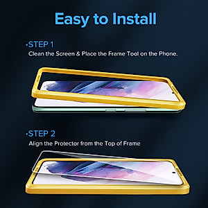 ivoler [2+2 Pack Tempered Glass Screen Protector for Samsung Galaxy S22 5G 6.1'' 2022 [2 Pack] [Not Fit Galaxy S22Plus&S22 Ultra ] with [2 Pack] Camera Lens Protector with Alignment Frame Clear