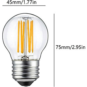 WERFACTORY LED E26 Base 6W Bulb Warm White 2700K Tiffany Lamp Table Floor Pendent Chandelier, AC110V(6 Pack)