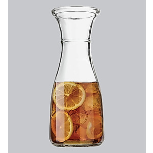 Kitchen Lux Carafe Pitcher Glass Set - Glass Water Pitcher & Water Carafe - Love Elegant Wine Decanter & Mimosa Bar Set - Easy Grip Neck & Wide Mouth for Pouring