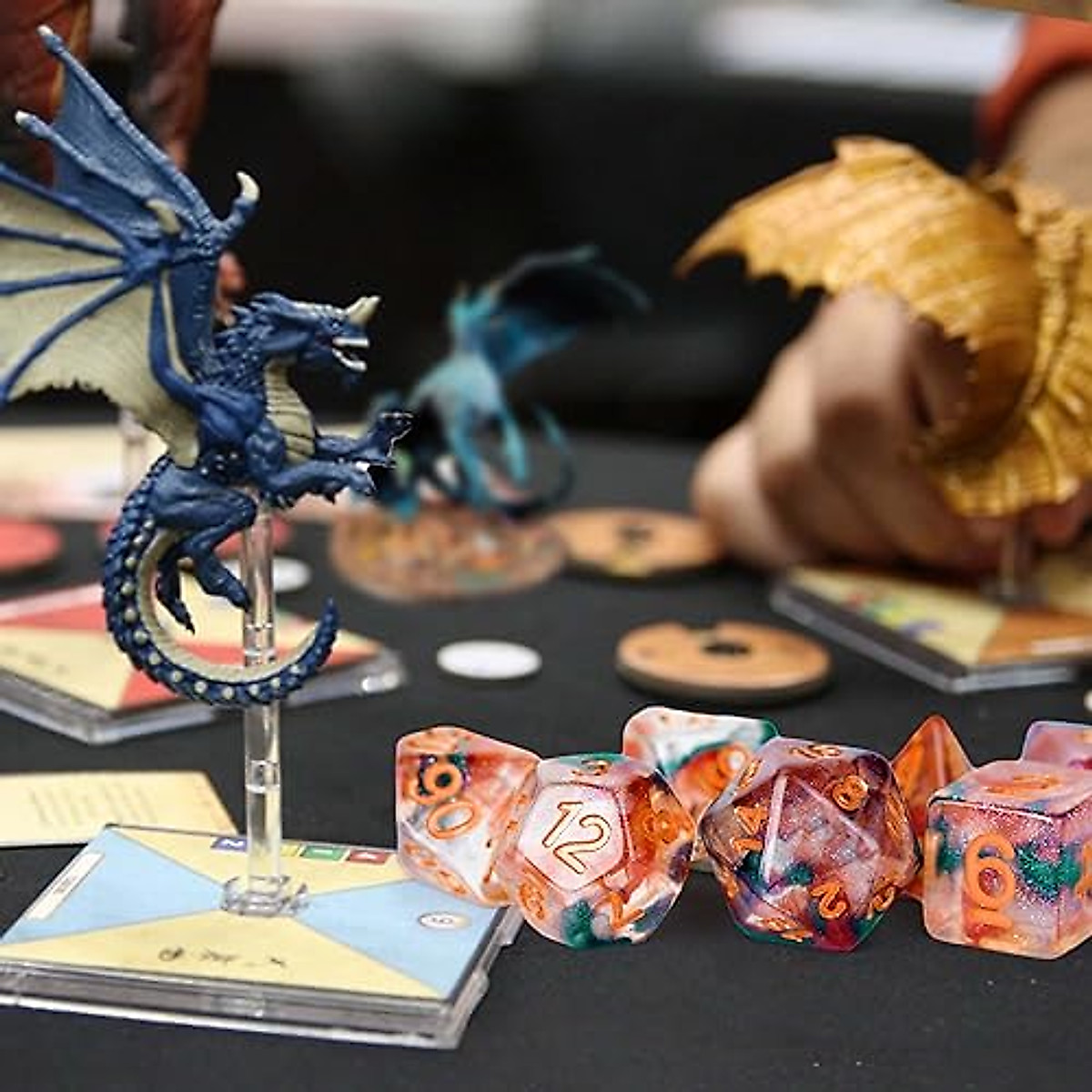 BABORUI Dice Molds for Resin, 7 Shapes DND Dice Resin Mold Silicone, Integrated Polyhedral Dice Silicone Molds for Making DND Dice Set Table Board Game