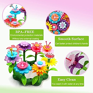 COSILY Flower Toys for Toddler 3 4 5 6 7 Years Old Girls Boys,Flower Garden Building Toy STEM Educational Activity Preschool Toys for Kids Age 3-6 (98 PCS)