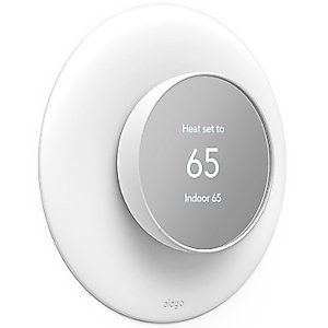 elago Wall Plate Cover Plus 2 Compatible with Google Nest Thermostat 2020 [Snow] - Durable Polycarbonate Material, Easy Installation, Complementary Design