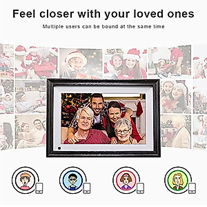 SAMMIX Digital Picture Frame Digital Photo Frame WiFi 10.1 Inch IPS Touch Screen, 16GB Storage, Motion Sensor, Auto-Rotate,Share Photos via Free App