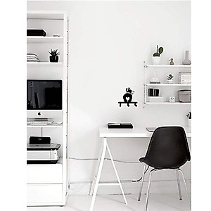 Corgi Cute Love Butt Fluffy Bum Heart Shaped Black Coated Metal Wall Leash Key Hook for Kitchen Bathroom Bedroom Garage Mud Room