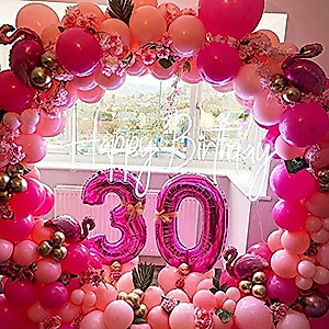 Pink Balloons 100 Pack 12 Inch Hot Pink and Light Pink Latex Party Balloons for Girl Women Birthday Bridal Baby Shower Wedding Bachelorette Valentines Anniversary Decoration