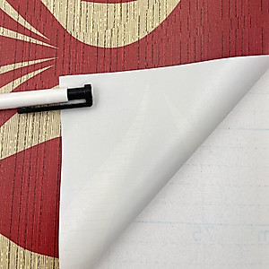 Yifely Red Geometric Design Furniture Paper Self-Adhesive Shelf Liner Dresser Drawer Sticker 17.7 Inch by 9.8 Feet