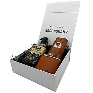 Groomsman Proposal Box | 1 Magnetic Lid Box | 1 Premium Groomsman Box | Groomsman Box, White & Black