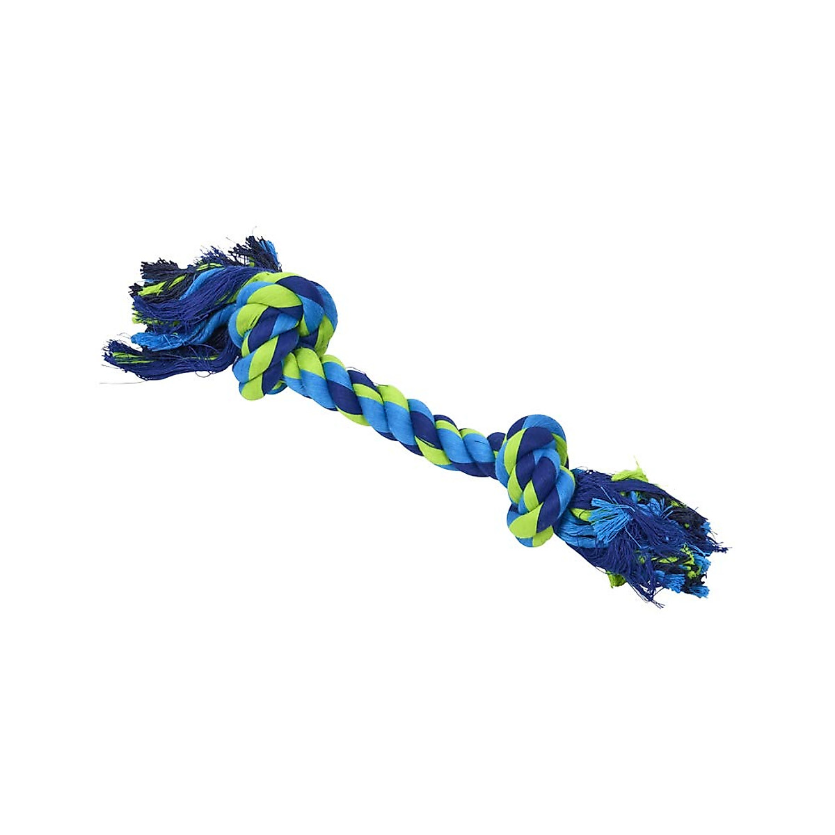 Buster Dog Toys, Dental Rope 2-Knot, Lime, Medium 12 in