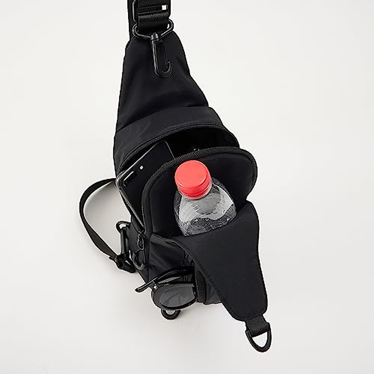 VAKAER Sling Bag for Women, Small Crossbody Bags with Adjustable Straps, Lightweight Chest Bag Casual Daypack Backpacks for Travel Hiking (Black)