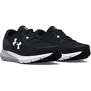 Under Armour Men's Charged Rogue 3 Road Running Shoe, Black (002)/White, 15
