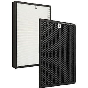 Flintar Premium True HEPA Replacement Filter, Compatible with Alexapure Breeze Air Purifier AP-B102 and 3049 Filter Set, including H13 Grade True HEPA Filter and Activated Carbon Filter