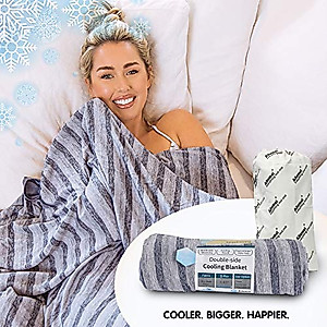 Ailemei Cooling Blanket with Double Sided Cold Effect, Queen Size Lightweight Breathable Summer Large Big Blankets for Bed, Transfer Heat to Keep Body Cool for Hot Sleepers and Night Sweats, 90"x90"