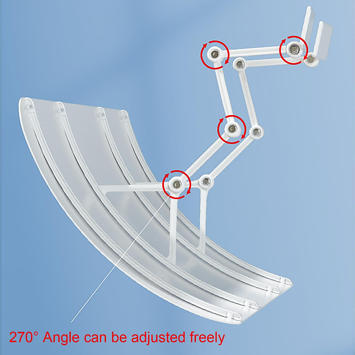 Ac Vent Deflector, Air Conditioner Deflector for Window Units, Vent Air Deflectors, Made of PVC Easy to Install, Freely Cut, White