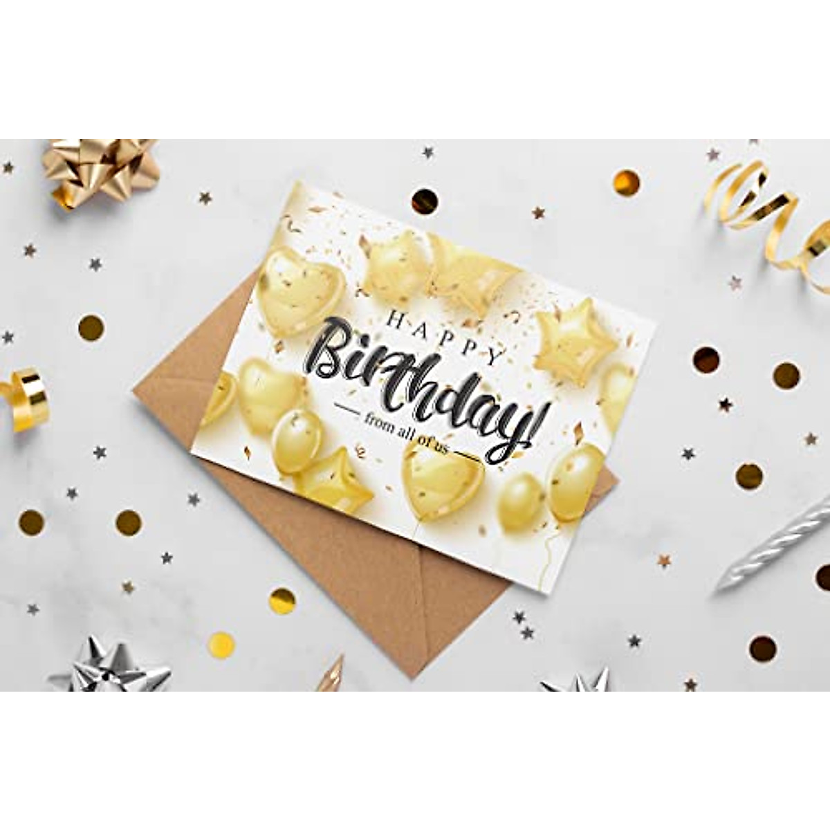 Happy Birthday Cards Assortment - Bday Cards in Bulk - 5x7 Assorted Variety Box Set 40 Pack Unique Designs with Envelopes - Birthday Card for Men Women Kids - for Office - Greeting Message Inside