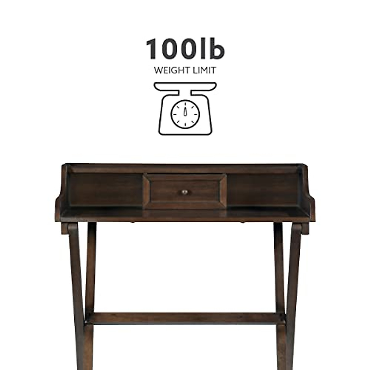 Linon Mable Folding Desk, Walnut