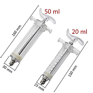 YITON Bird Feeders 20Ml Animal Feeding Syringe With 6Pcs Straight Stainless Steel Gavage Tubes Bird Feeding Accessories 1Set