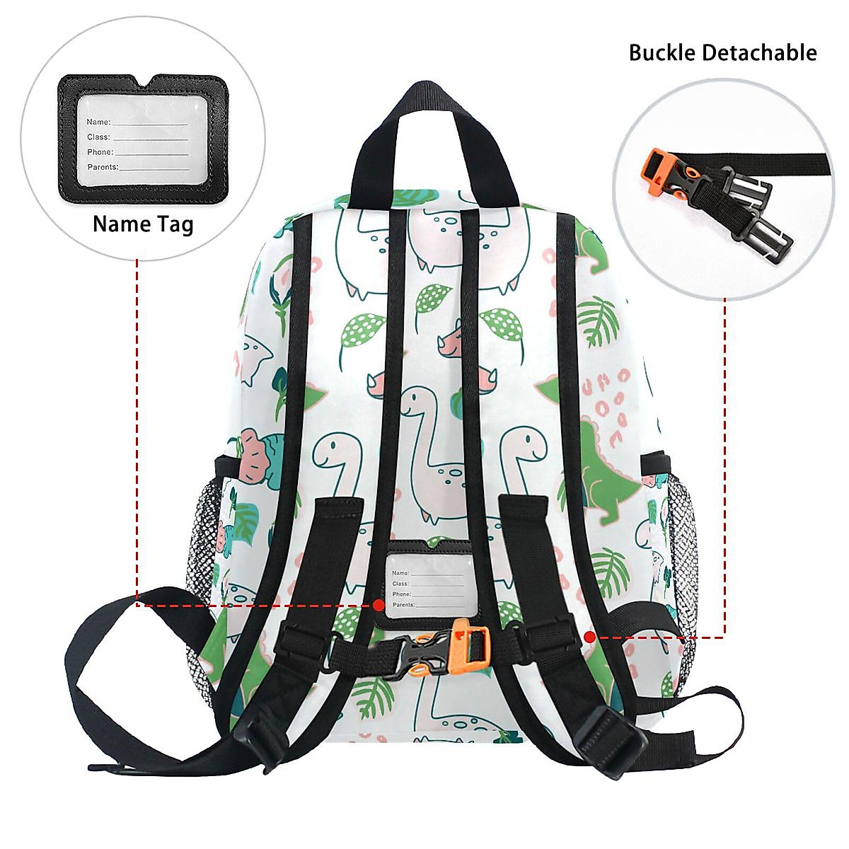 Cute Kids Back Pack Cute Dino Todder Backpack Lightweight Preschool Kindergarten Book Bag Practical and Durable Daycare Bag for Travel,Toys