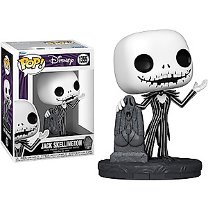 Jack's Nightmare Before Christmas Pop Figure Bundled with Jack Skellington Vinyl Exclusive + Hanger + Master Fright Gravestone + Blind Box Halloweentown Mini Bitty Pop! 4-Items