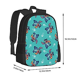 Cartoon Stitch Backpack Cute Bag For Women Men Large Capacity Tote Bag For Office Work Travel Outdoorss Laptop Backpack