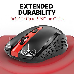 SHHHMOUSE Silent Mouse Wireless - Quiet, Cordless USB Mouse for Laptop, Chromebook & PC