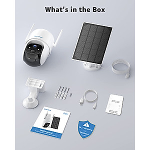 Bestsee Solar Security Camera Outdoor, 2K 360° View PTZ 2.4G Wireless Cameras for Home Security with Mobile App, Spotlight & Siren/3MP Color Night Vision/2-Way Talk/AI Motion Detection/SD/Cloud