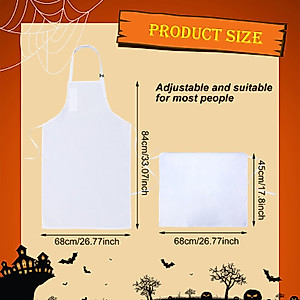 Mepase 6 Pcs Black Mustache Set Kitchen Cooking Slotted Spatula Black Ink Pens Bib Aprons with Pocket for Halloween Cosplay Costume